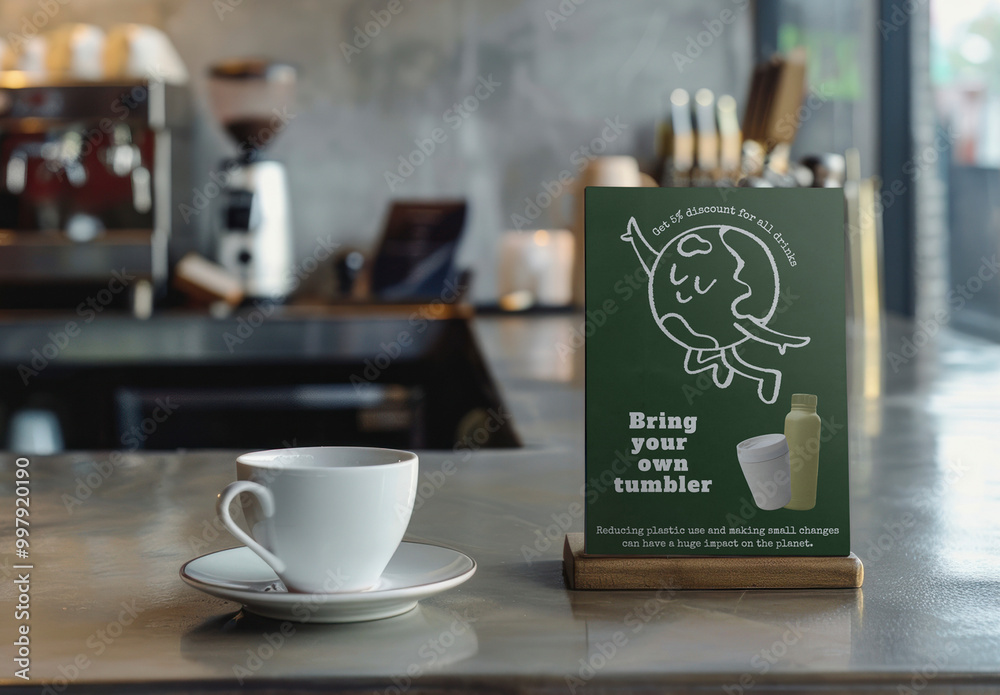 Cafe Counter Table Menu Mockup With Generative AI Stock Template ...