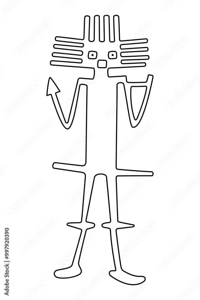 The Atacama Giant, also known as Tarapaca Giant, a geoglyph located on ...