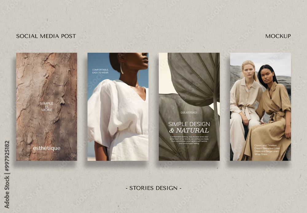 Social Media Story Posts Mockup Stock Template | Adobe Stock