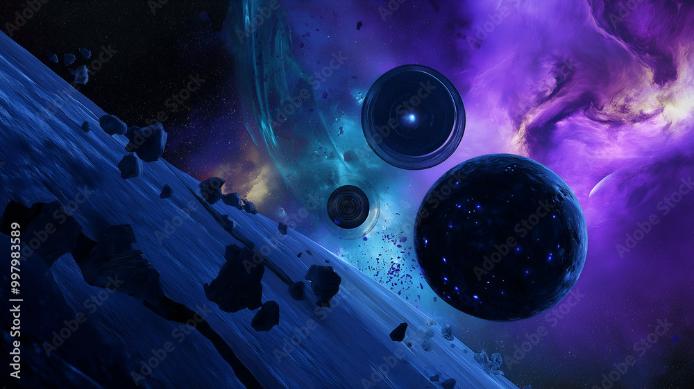 Space Battle Map for Sci-Fi DnD, Top-Down Tabletop Role-Playing Game ...