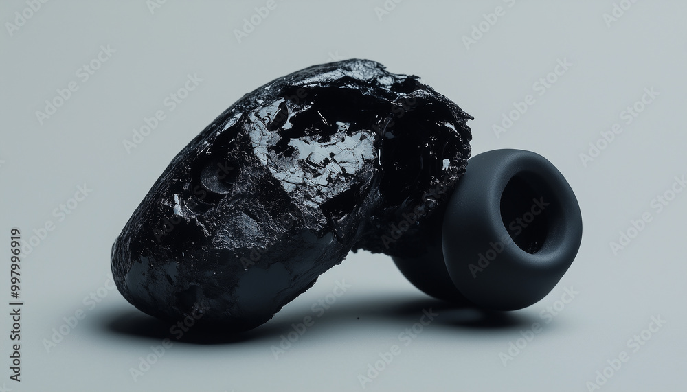 Melted headphones were subjected to intense heat, cables deformed ...