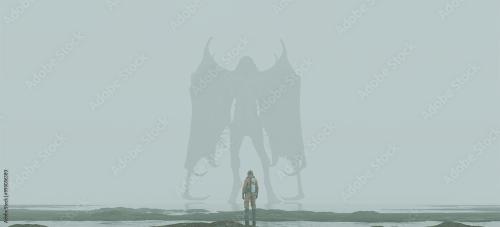 Giant humanoid kraken mythical cthulhu type sea monster demon hazmat ...
