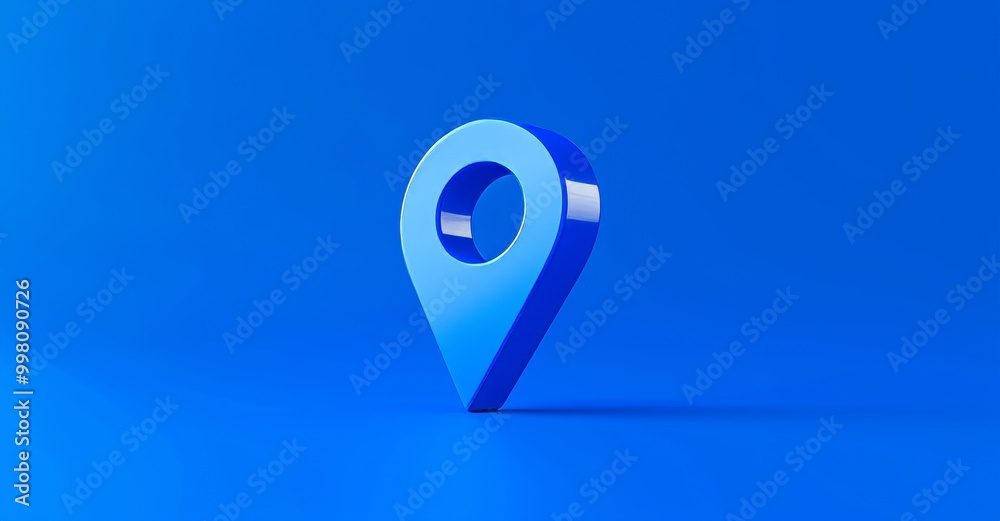 Symbolic pin icon sign or navigation locator map with direction pointer ...