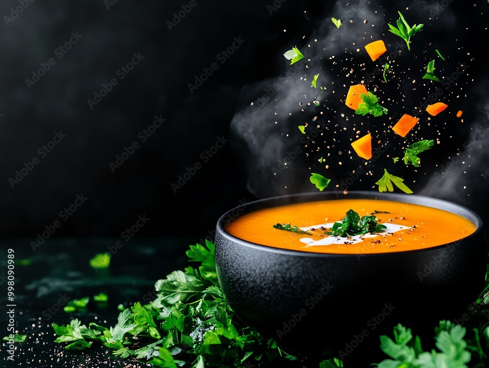 Zerowaste winter soup made entirely from carrot tops and potato peels ...