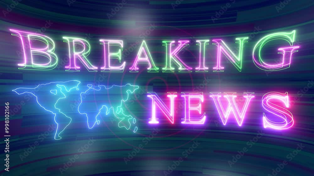 4K Broadcast Graphics Breaking News Broadcast TV Animation Graphic ...