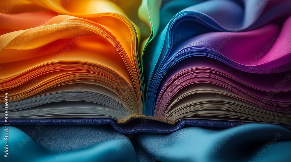 Rainbow Fabric Swatch Book: A captivating, colorful photograph ...