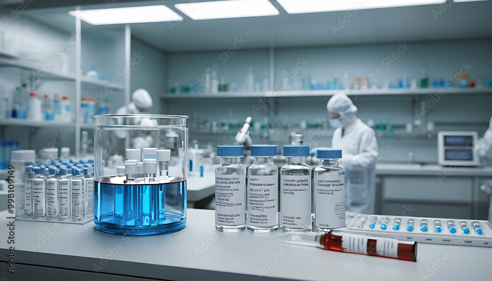 Ultra-Realistic 3D Render of a Pharmaceutical Laboratory Developing ...