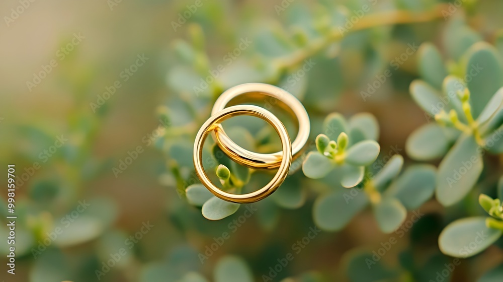 Intertwined gold wedding rings a symbol of eternal love and commitment ...