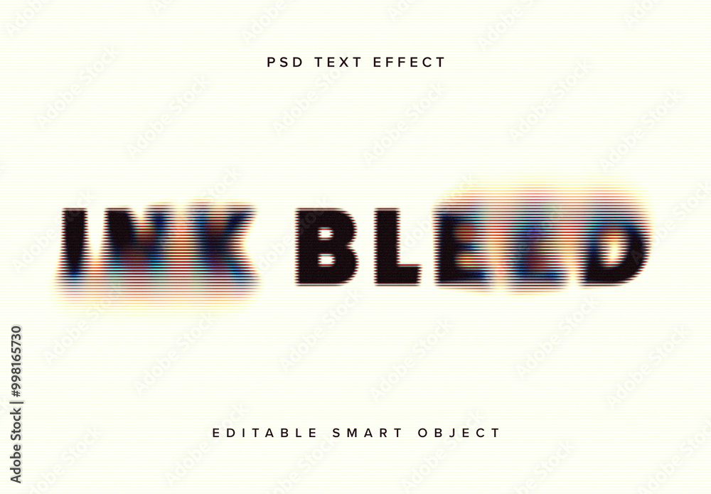 Ink Bleed Text Effect Mockup Stock Template | Adobe Stock
