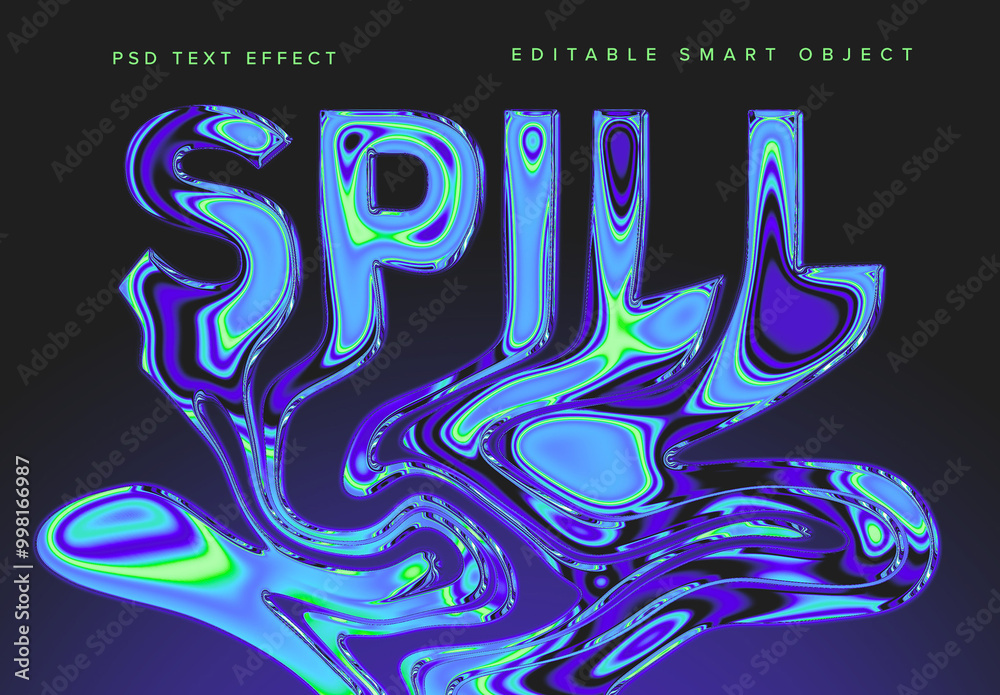 Melting Text Effect Mockup Stock Template | Adobe Stock