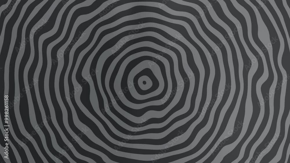 Dark Grey concentric circles on a gradient background create an optical ...