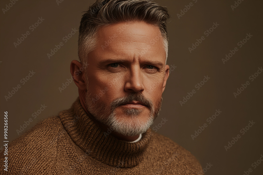 Portrait of middle-aged European man, mature male model photos for ...