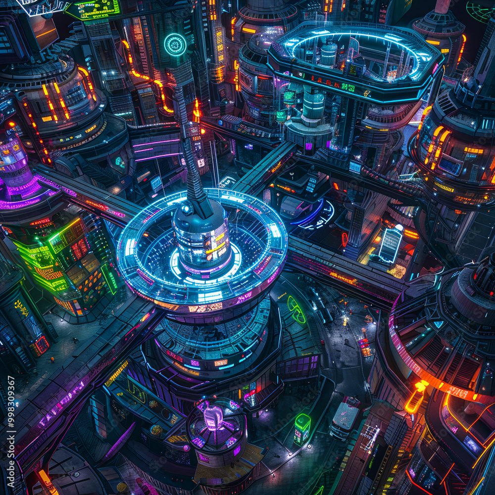 Cyberpunk Battle Map for DnD, Top-Down Tabletop Role-Playing Game Map ...