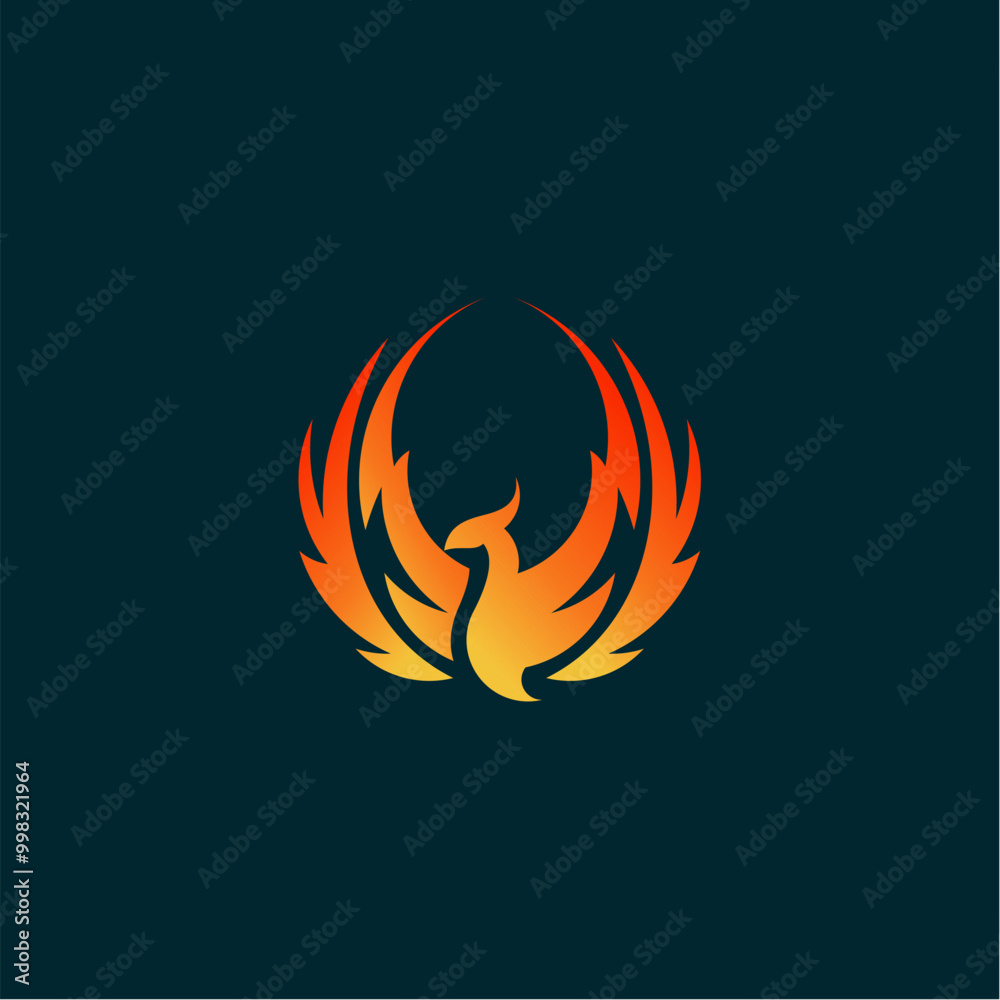 Elegant phoenix circle logo icon template, luxury phoenix logo, best ...