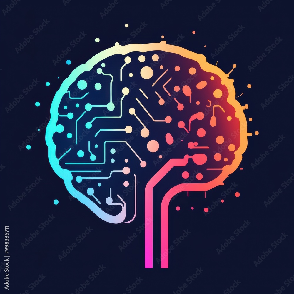 Clean logo illustrating the impact of AI on everyday life Stock ...