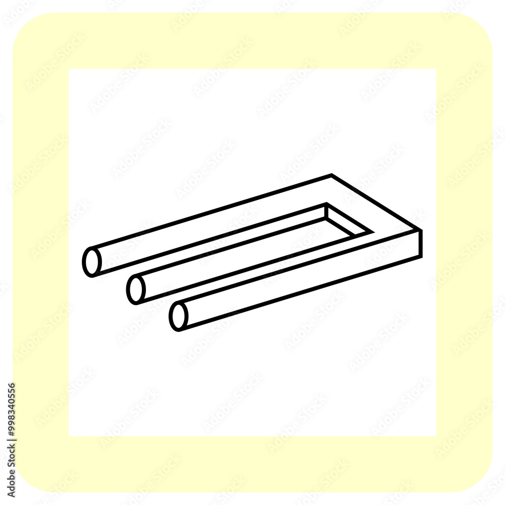 Impossible trident. Transparent PNG of Vector graphic optical illusion ...