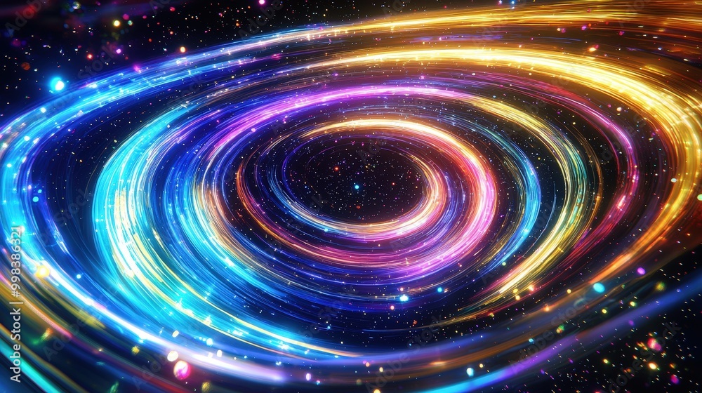 Orbital Light Show: Create a vibrant light show with stars revolving ...