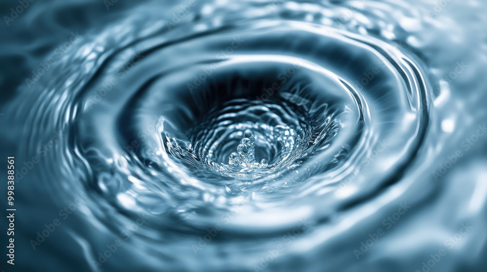 Water spiraling quickly down drain creates mesmerizing visual effect ...