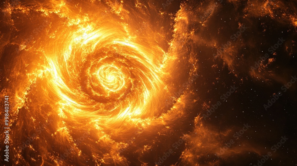 Solar Spiral Dance: Design a dynamic spiral dance of stars around the ...