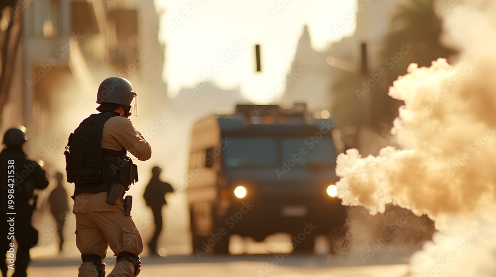 Intense Standoff Between Riot Police and Protestors Amidst Smoke ...