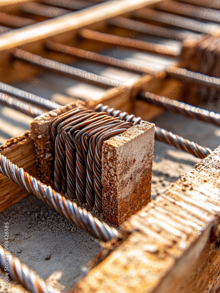 Steel Reinforcing Bars for Concrete Construction. Stock Photo | Adobe Stock