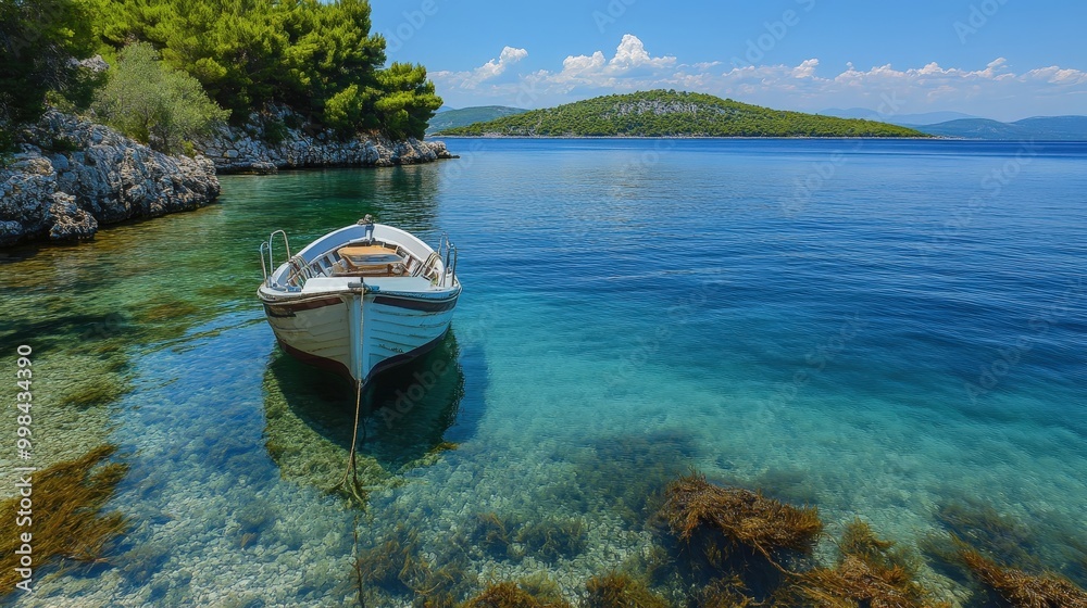 Visualize the relaxation of anchoring in a quiet bay, the gentle ...