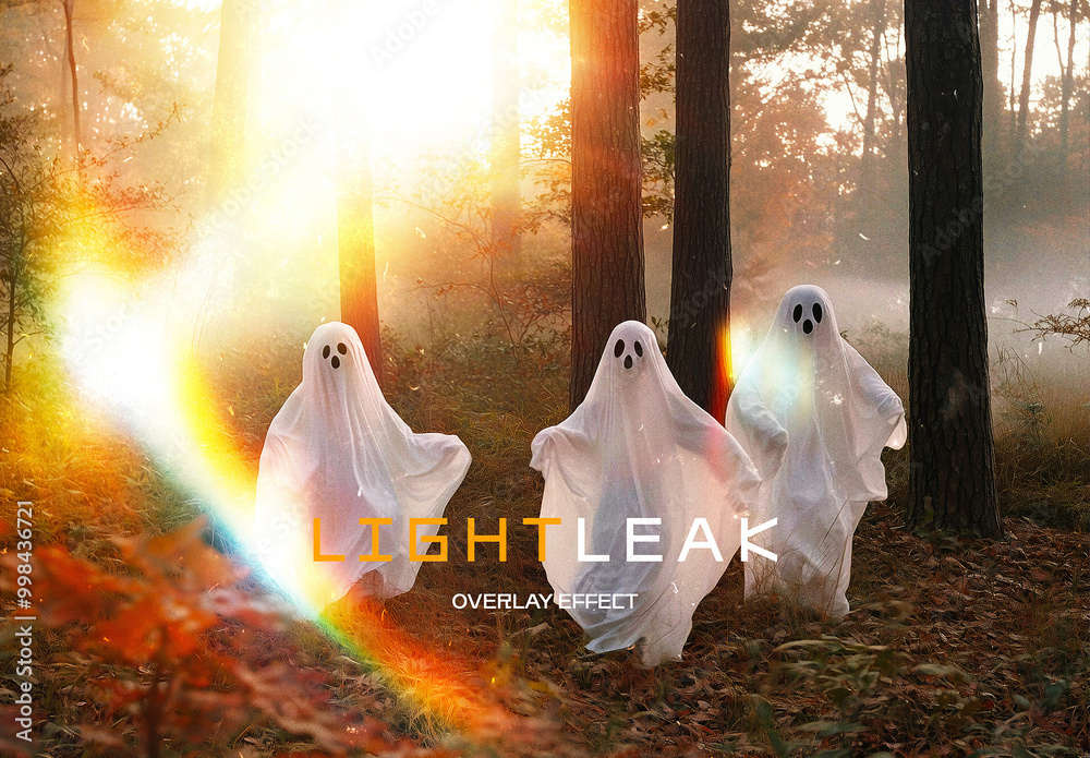 Light Leaks Photo Effect Mockup With Generative AI Stock Template ...