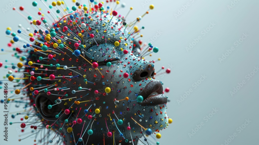 Create a hyper-realistic image of a model from the torso up with ...