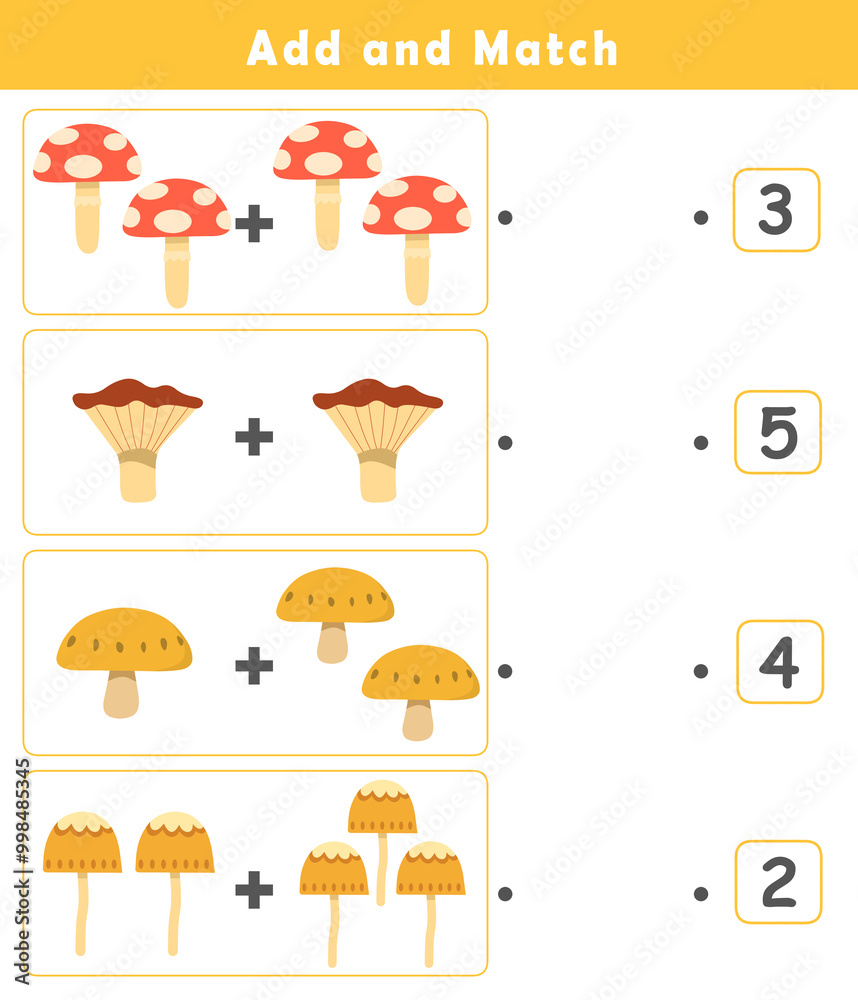 Math matching challenge for kids. Counting Game for Preschool Children ...