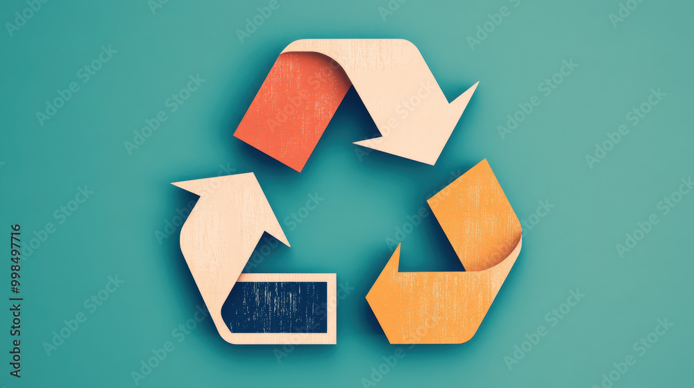 Infographic showing the lifecycle of recycled waste management Stock ...