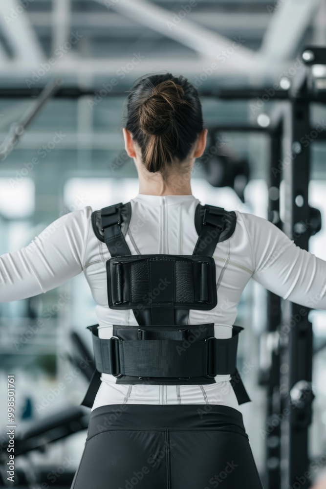Futuristic exoskeleton enhancing human strength as worker effortlessly ... Futuristic exoskeleton enhancing human strength as worker effortlessly ...