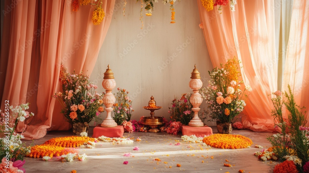 Minimalist background capturing the essence of Vijaya Dashami and Maha ...