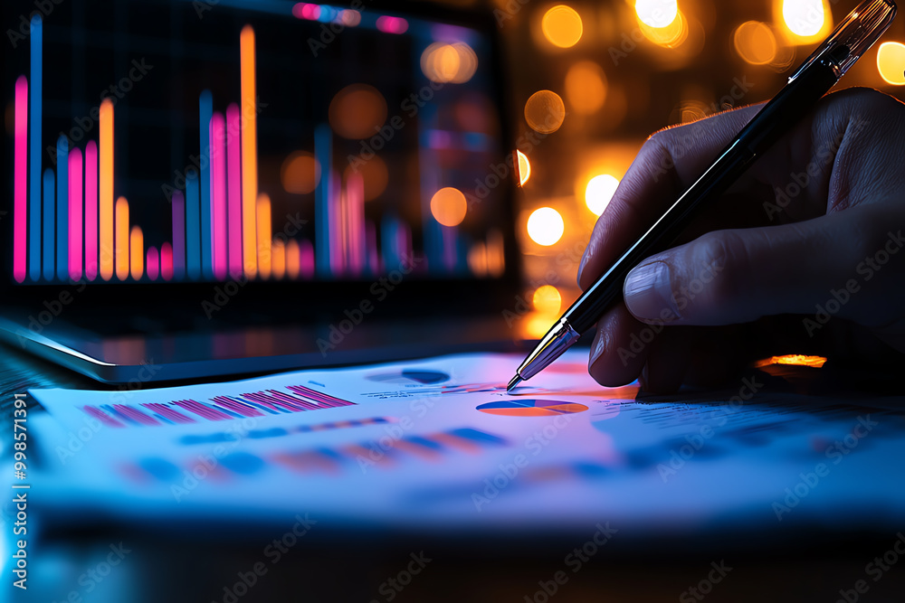 Creative infographic using eyecatching visuals to summarize quarterly ...