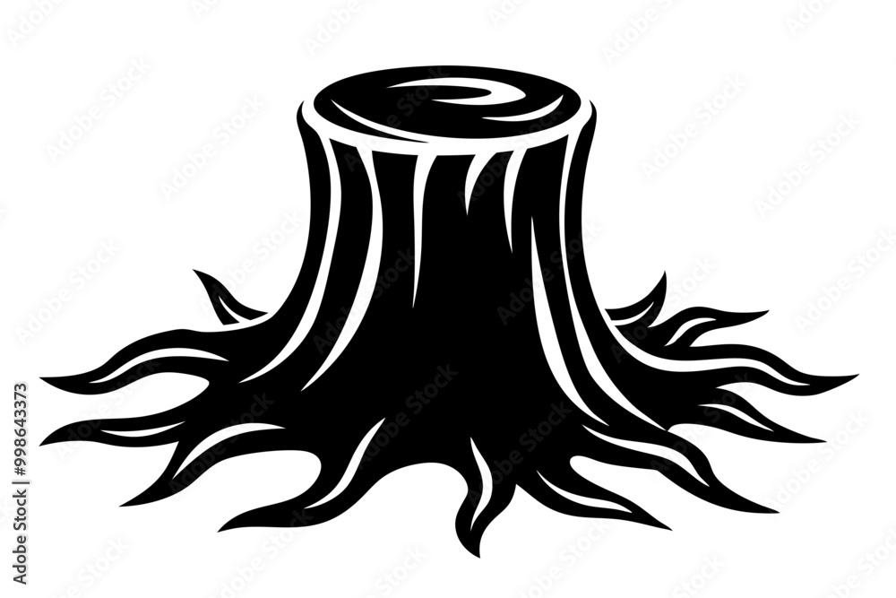 tree stump silhouette icon - Transparent Background Clip art Stock ...