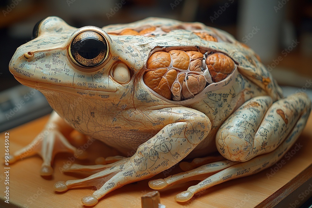 Vivid Detailed Frog Dissection Image Highlighting Anatomy and Internal ...