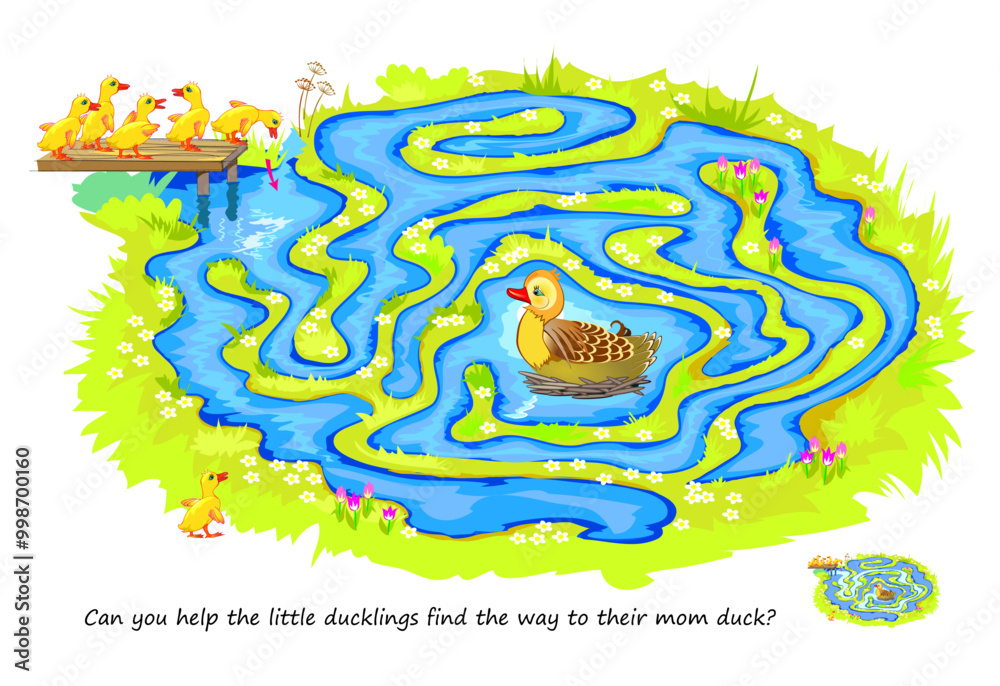 Best labyrinths. Can you help the little ducklings find the way to ...