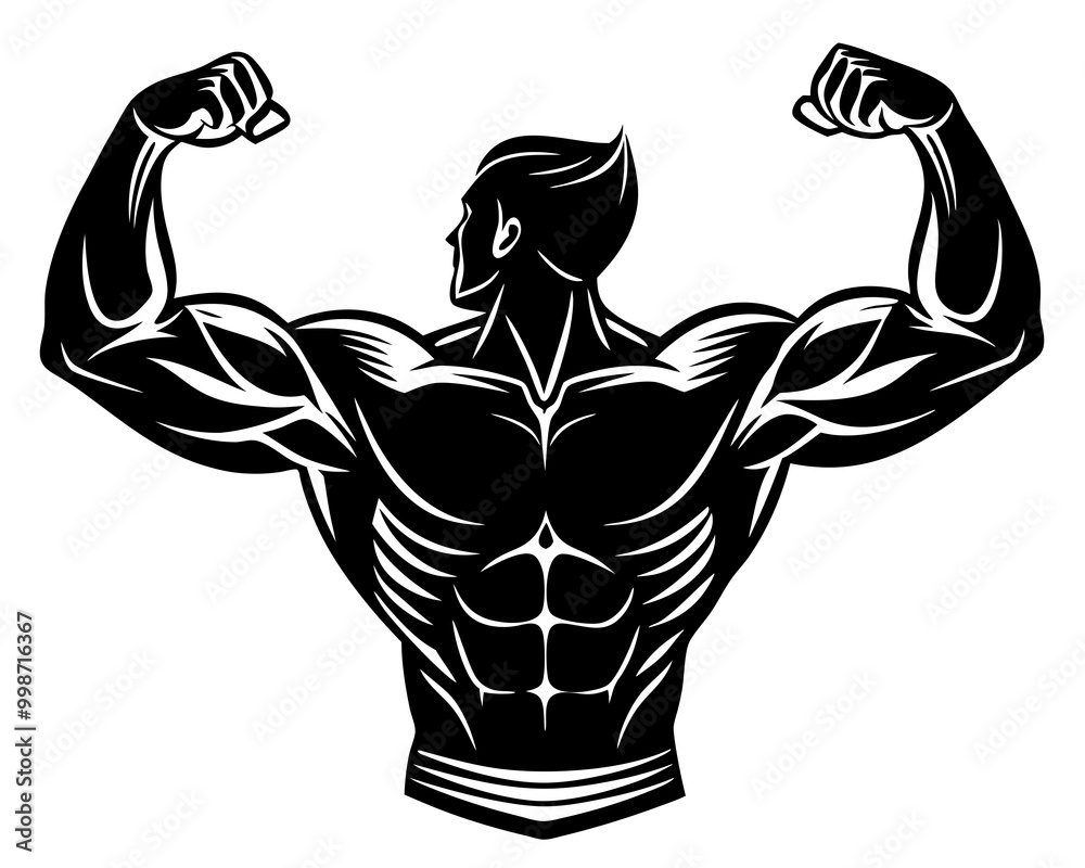 strong arm flex silhouette vector,Gym silhouette,strength and power ...