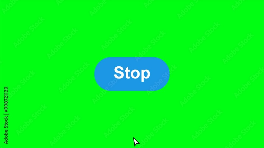 simple animation of cursor icon clicking stop button. pack of animated ...