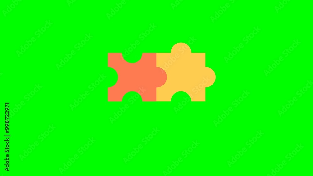 Separate and connect line animation. Logic game. Business solution ...