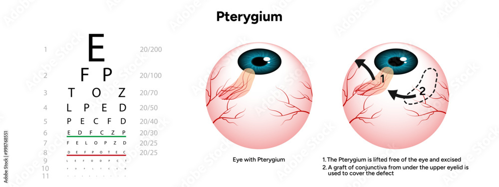 Pterygium eye disease lifted free of the eye and excised optometry ...
