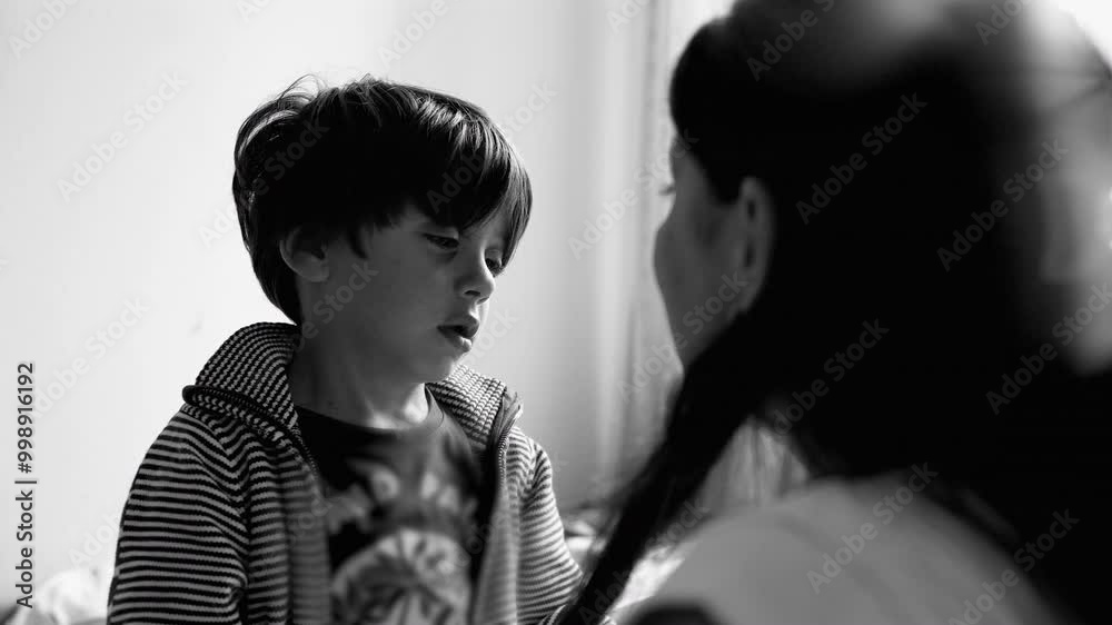 Boy after crying, face showing sadness and vulnerability, moment of ...