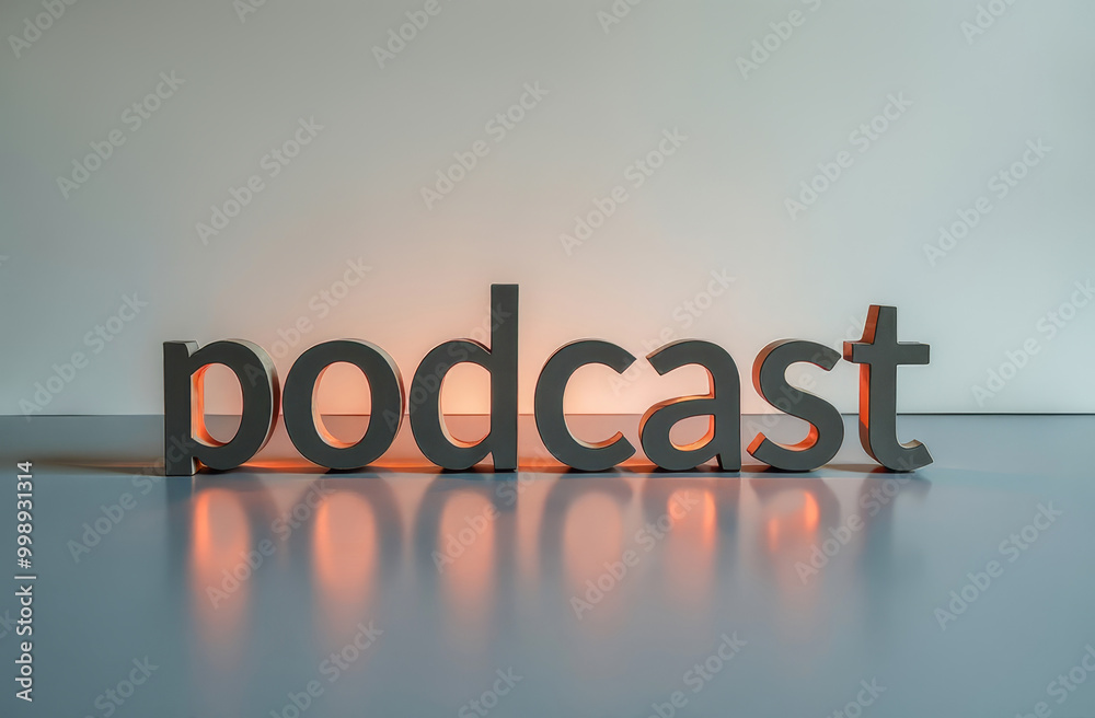 podcast - word abstract in gritty vintage letterpress metal types ...