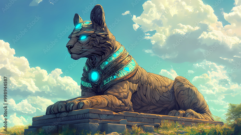 Enigmatic sphinxes posing riddles to test the minds of adventurers ...