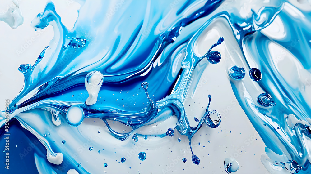 abstract art surreal acrylic water paint texture background with liquid ...