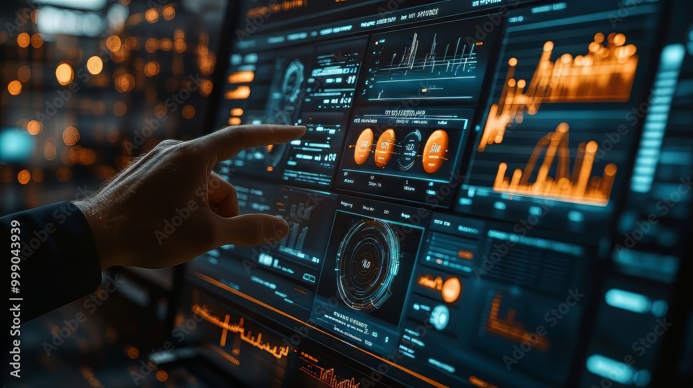 Business finance data analytics graph.financial management technology ...