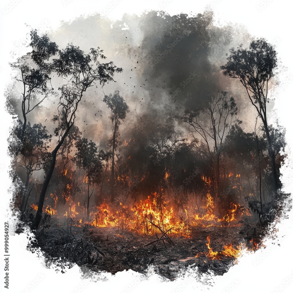 Fires release greenhouse gases such as methane and carbon dioxide into ...