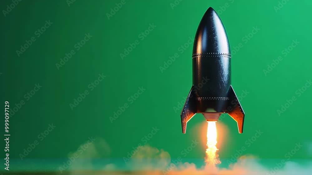 Witness the awe inspiring sight of a space rocket launching against a ...