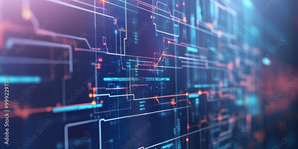 network topology diagrams displayed on a screen, showcasing the ...