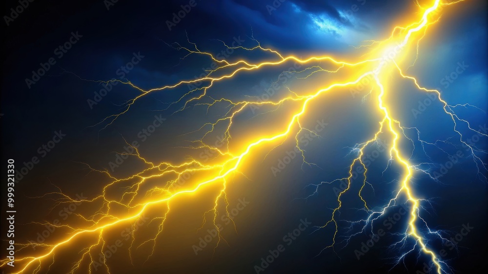 Yellow lightning illuminating the night sky , yellow, lightning, night ...