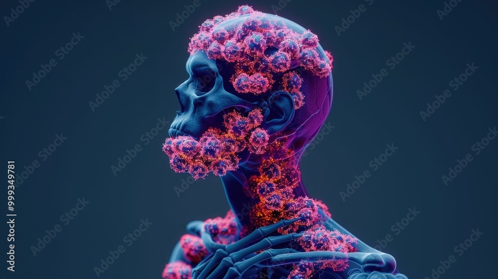 Surreal and conceptual digital depicting a close up detailed view of ...
